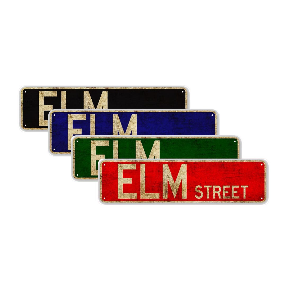 ELM Street Sign Retro Rustic Vintage Nightmare ELM Sign for Man Cave ...