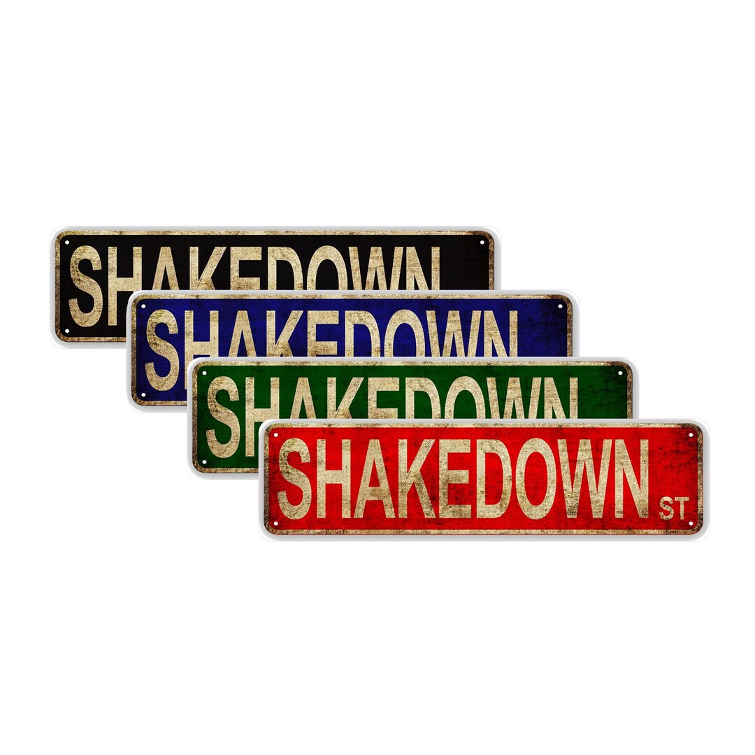 Shakedown ST Street Sign Retro Rustic Vintage Sign for Man Cave Bar ...