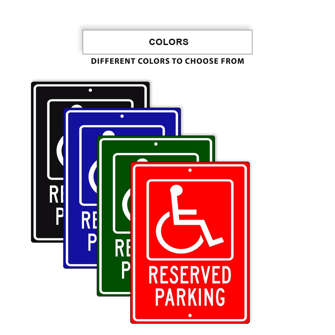 Handicap Reserved Parking With Logo Metal Sign Hospital Road Office ...