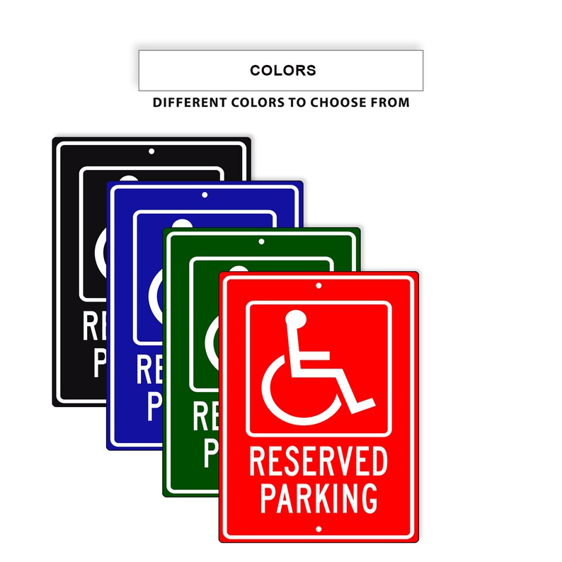 Handicap Reserved Parking With Logo Metal Sign Hospital Road Office ...