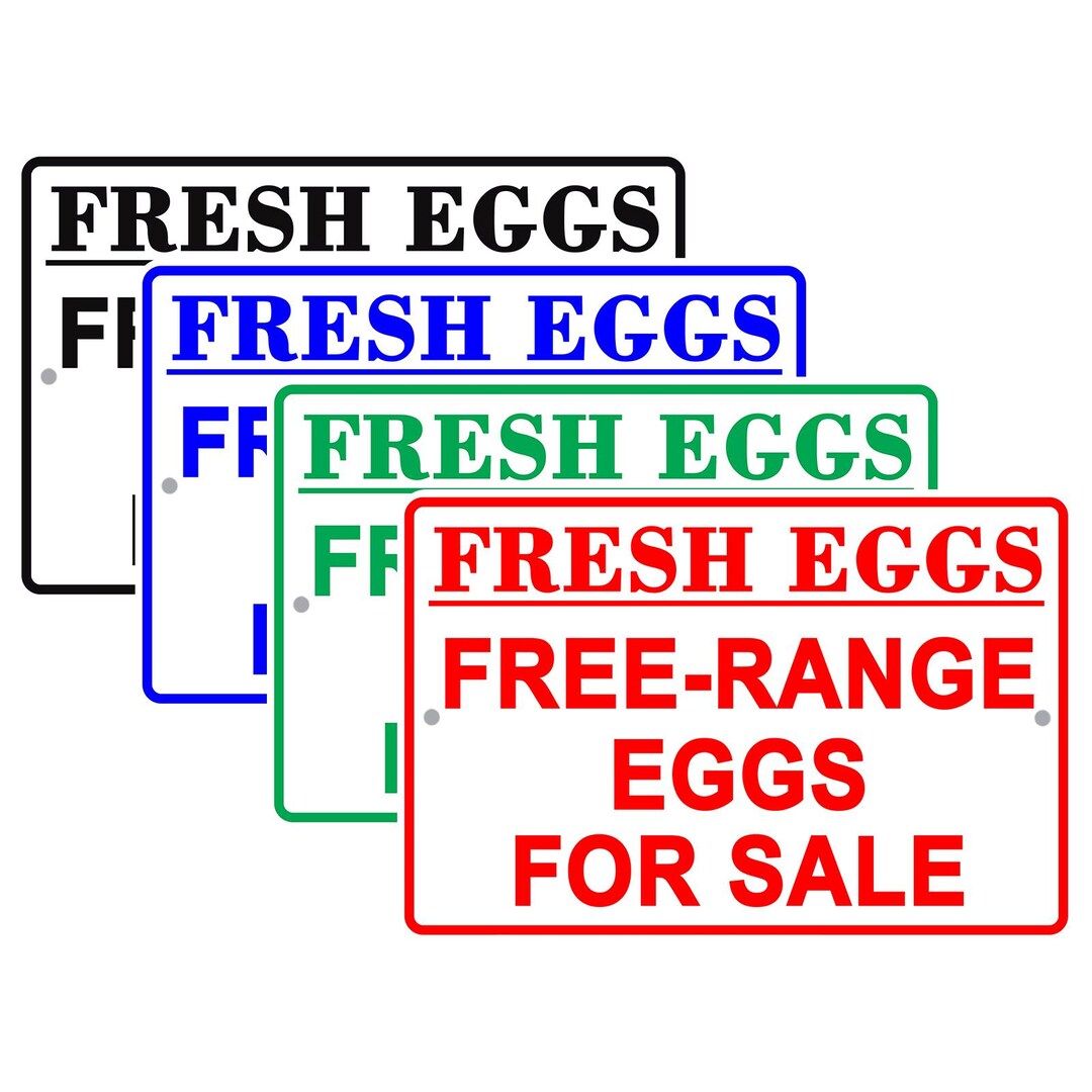 Fresh Eggs Free-range Eggs for Sale Metal Sign Farmhouse Home Outdoor ...