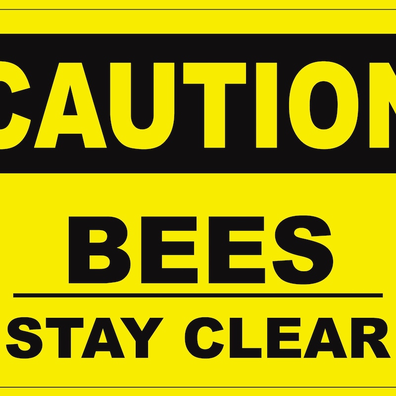 Bee Warning Sign - Etsy