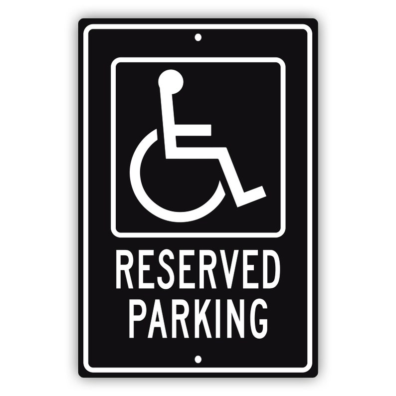 Handicap Reserved Parking With Logo Metal Sign Hospital Road Office ...