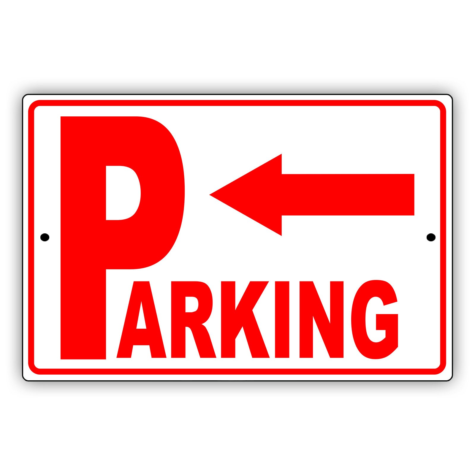 Parking With Left Arrow Metal Sign Reserved Parking Lot Road Street ...
