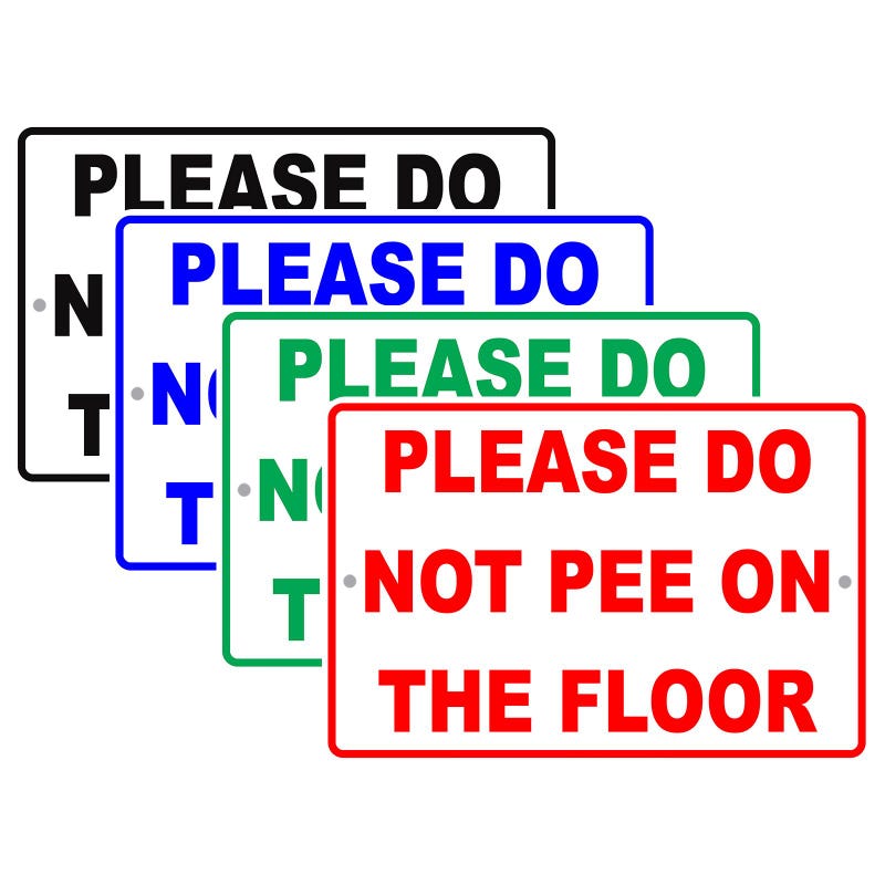 No Peeing Sign - Etsy