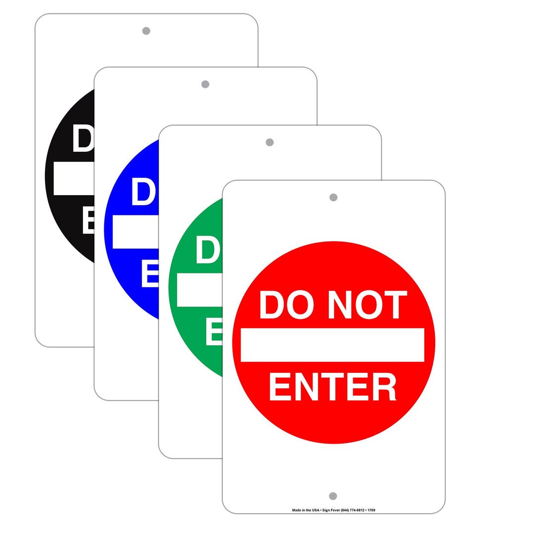 Do Not Enter Metal Sign Private Driveway Area Road Home Wall Décor ...