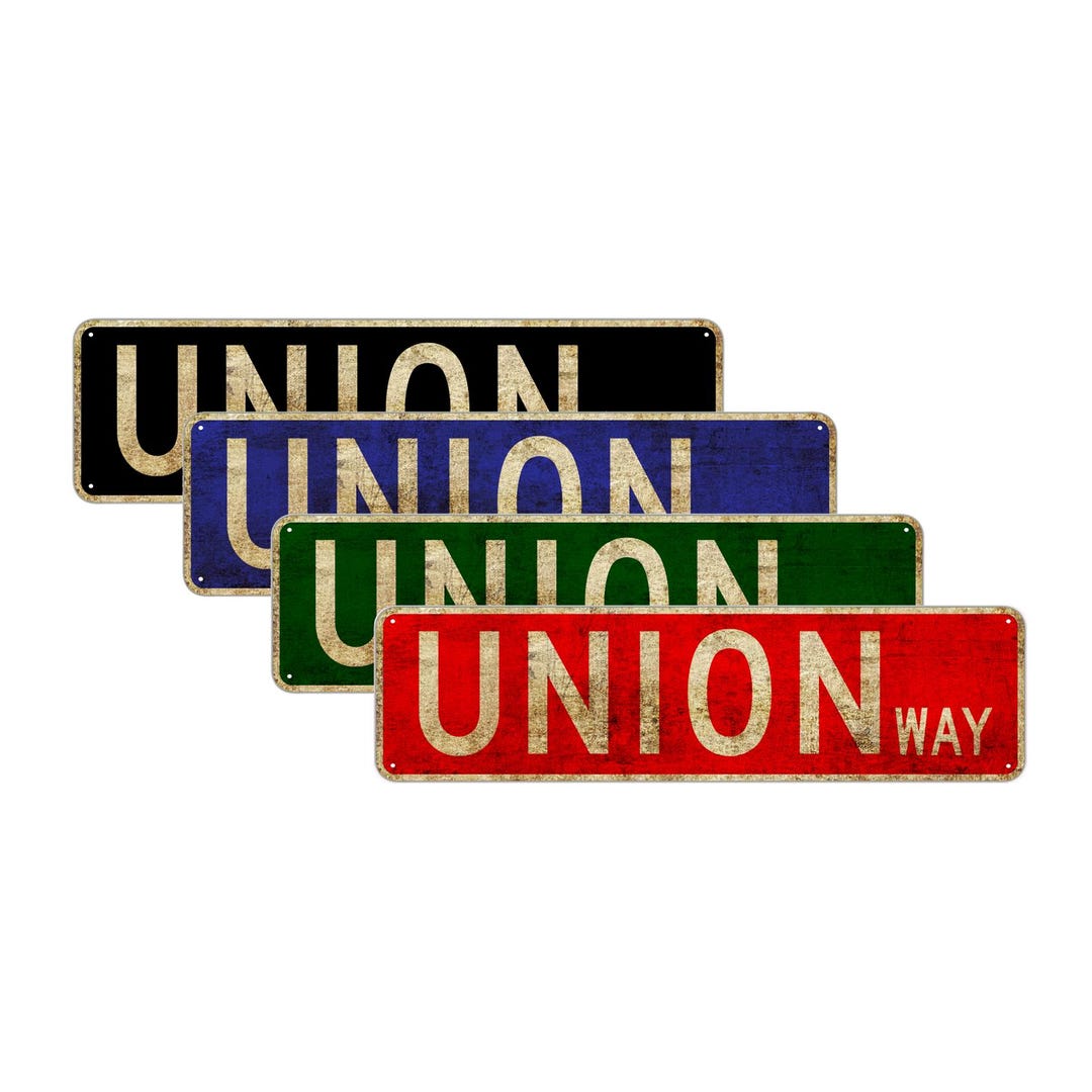 Union Way Street Sign Retro Rustic Vintage Sign for Man Cave Bar Garage ...
