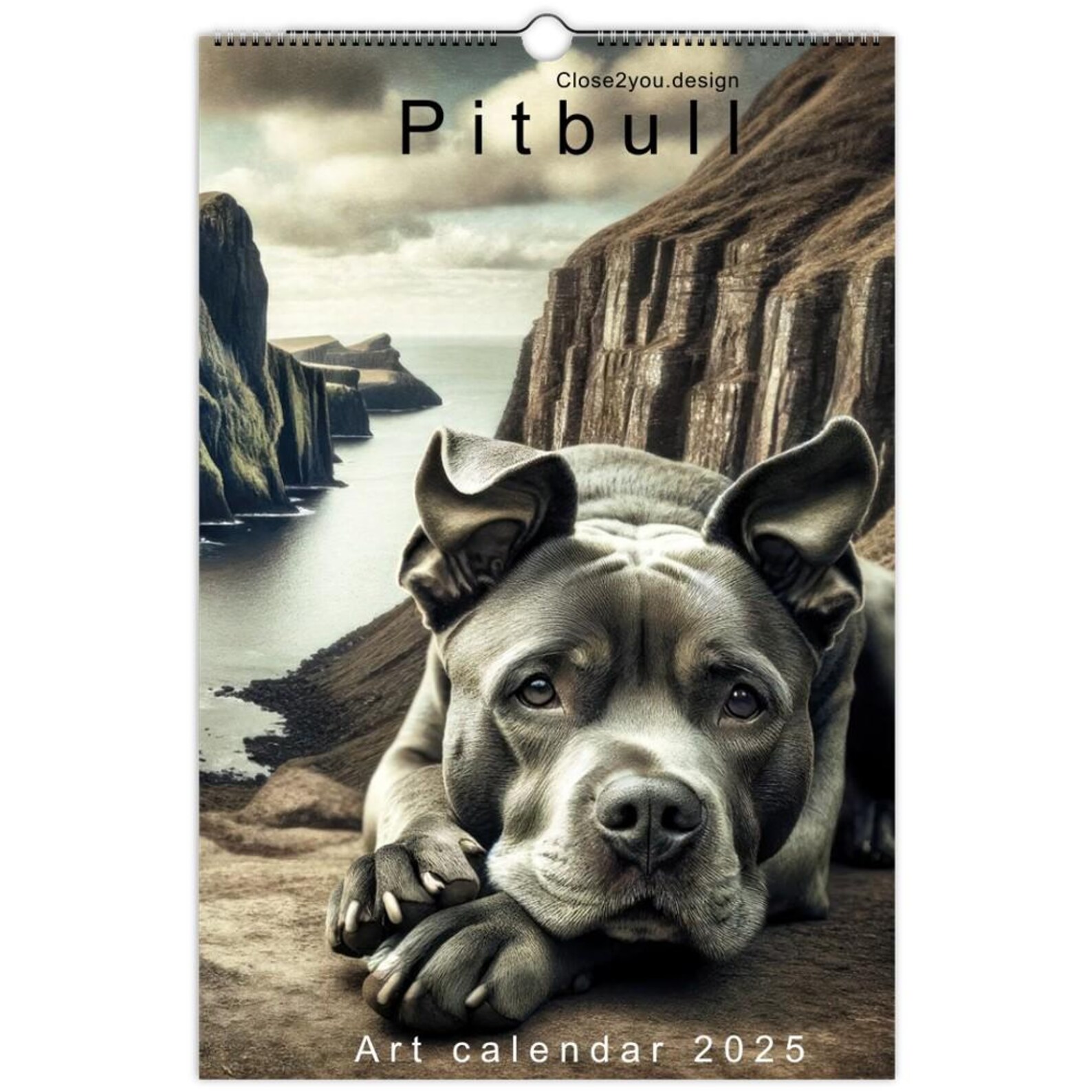 2025 Pitbull Art Calendar - 12 Unique Artistic Styles - Ledger Vertical ...