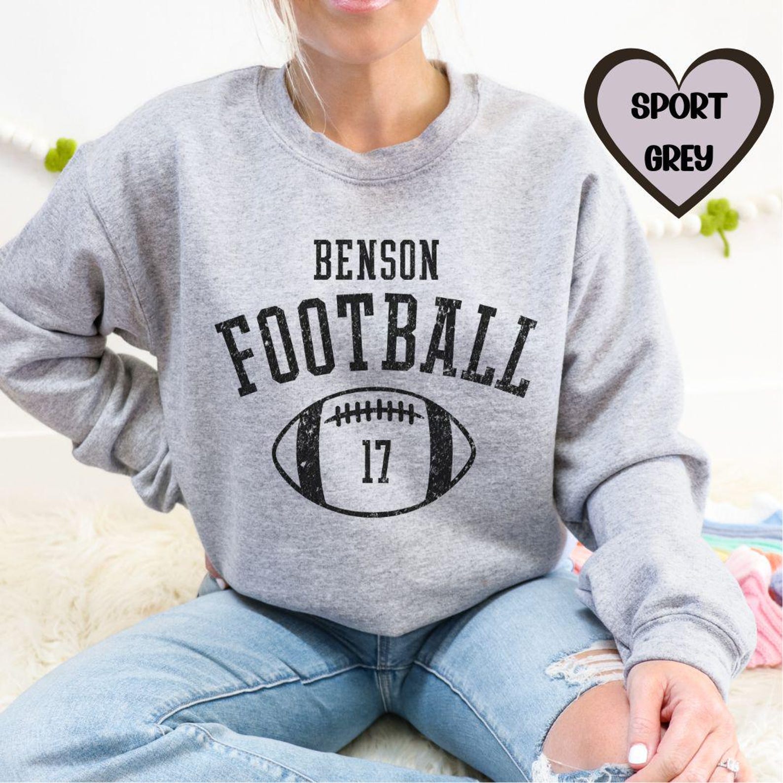 Custom Football Mom Sweatshirt, Personalized Football Sweater With ...