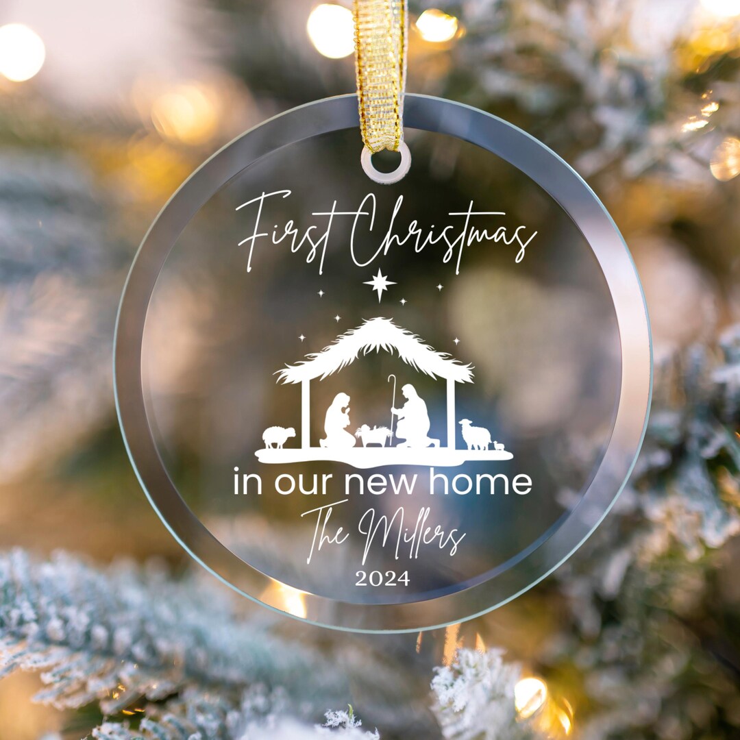 Personalized First Christmas Nativity Ornament, Custom New Home ...