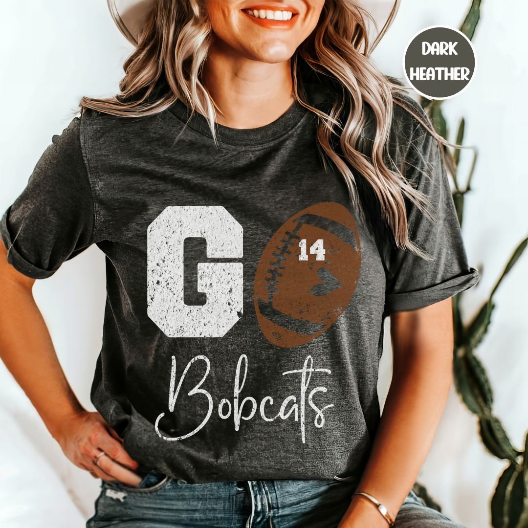 Custom Football Shirt With Number, Team School Mascot Shirt With Number ...