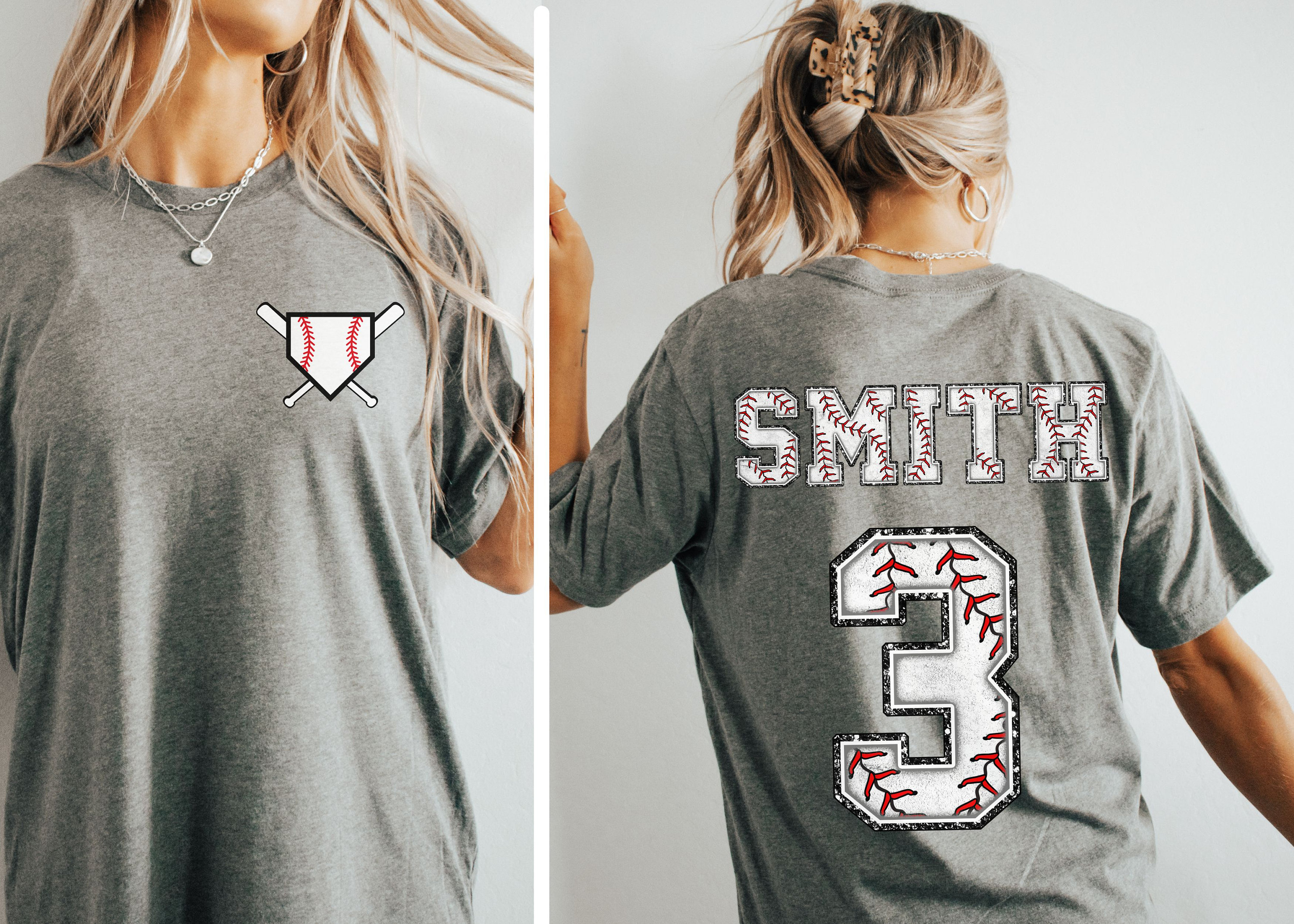 Baseball Tshirt With Custom Number and Name, Personalized Baseball Gift ...
