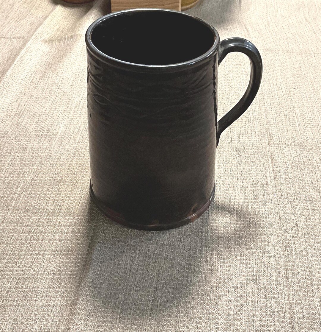 Turtle Creek Redware Large Tankard Mug Singed Christopher Woods - Etsy