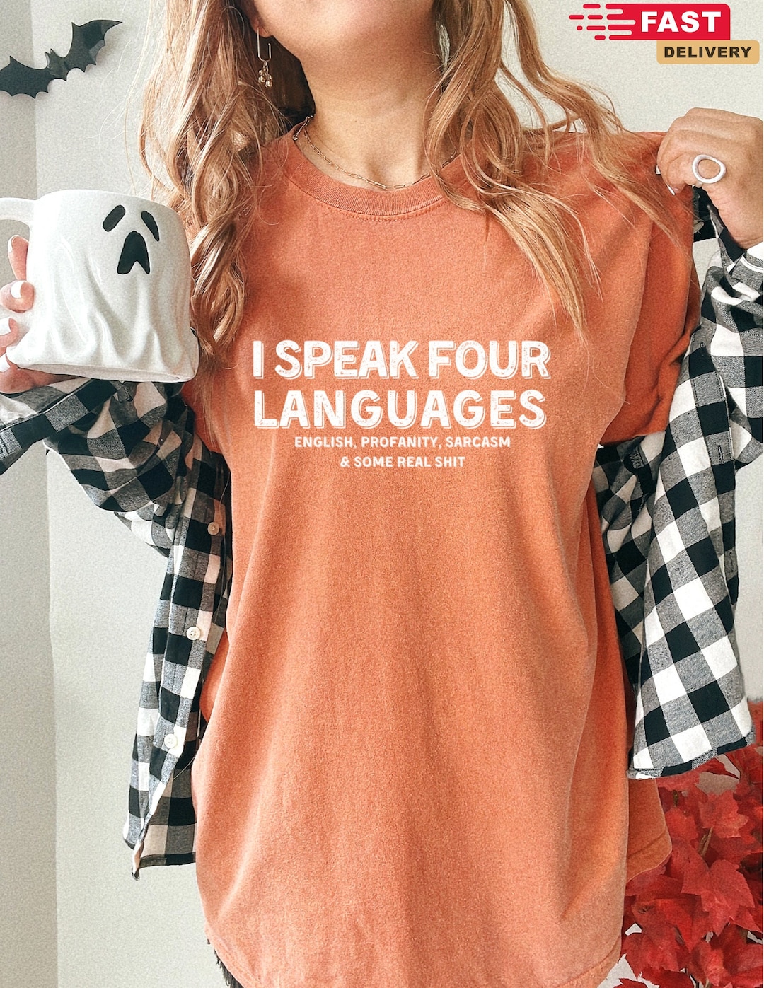 I Speak Four Languages Comfort Colors, Sarcastic Shirt, Funny Saying ...