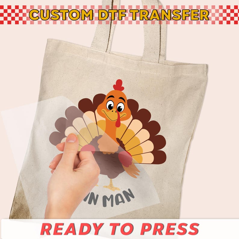 Thankful Turkey Fall Thanksgiving Ready to Press Transfers DTF ...