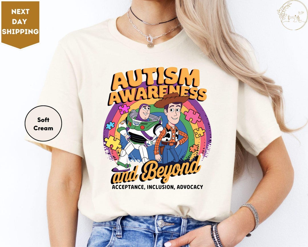 Retro Woody and Buzz Lightyear Autism Awareness T-shirt, Disney Toy ...