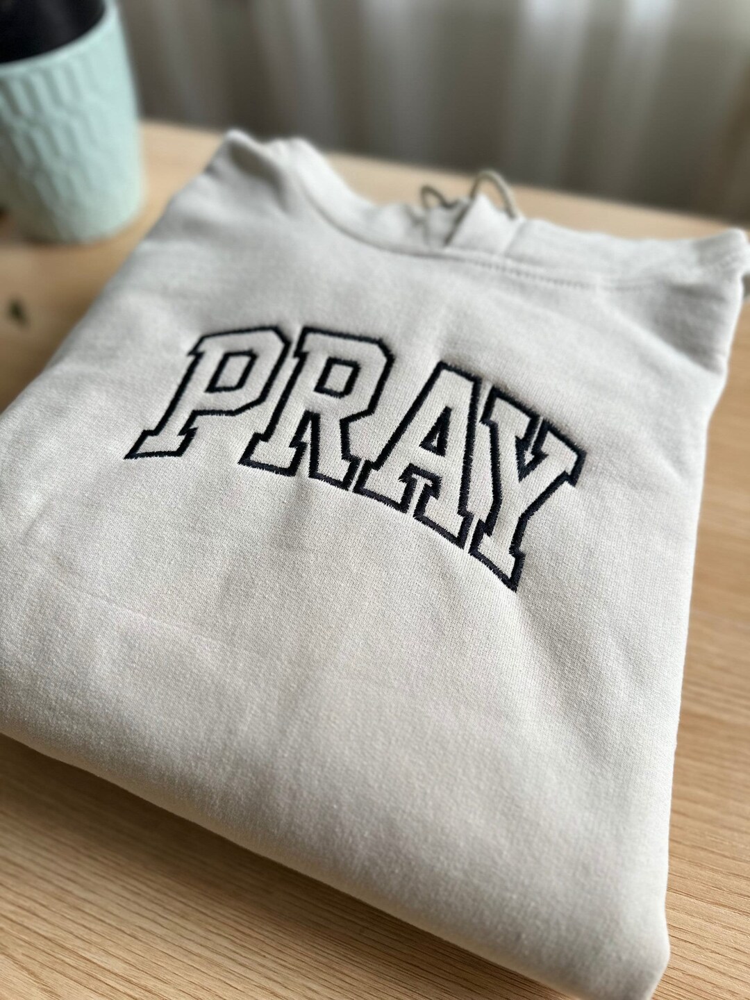 Pray Embroidery Sweatshirt Christian Embroidery Design Faith Clothing ...
