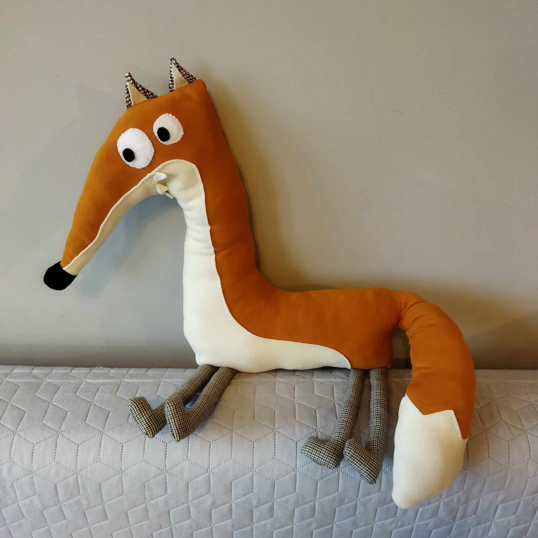 Large Plush Toy Fox, Red Fox, Stuffed Animal, Funny Mascot, Gift for a ...