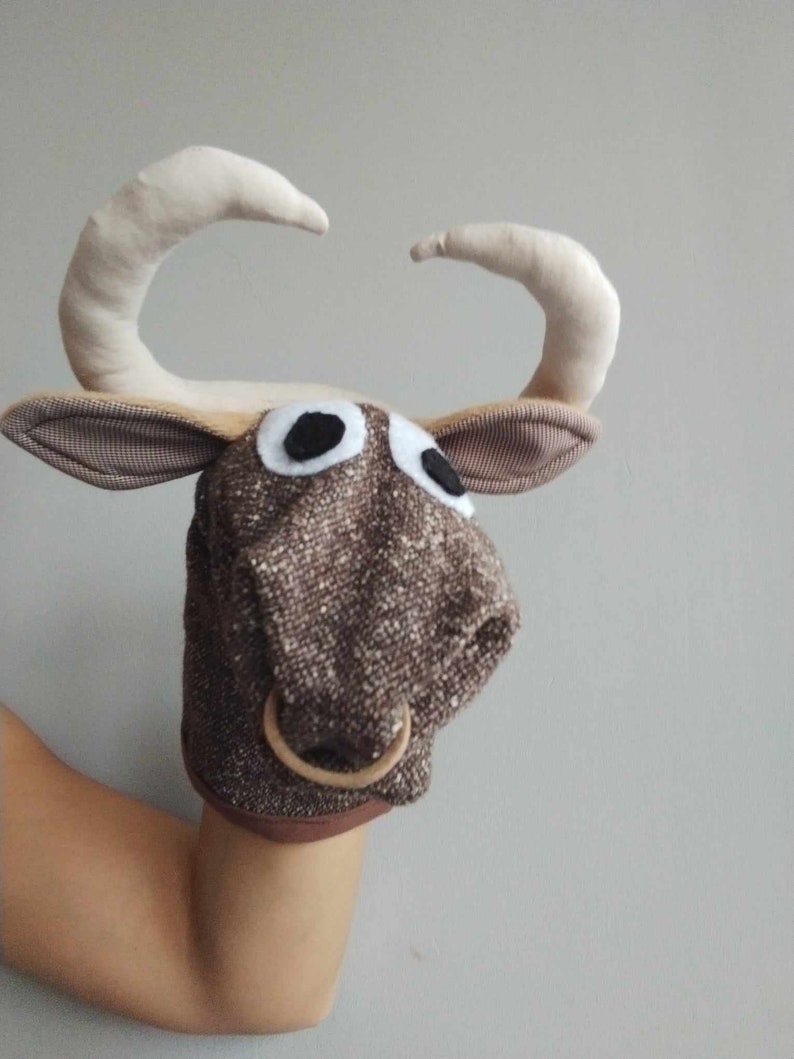 Bull Hand Puppet Highland Cow Storytelling and Fun a Gift for Children ...