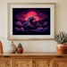 Ocean Retrowave, Vaporwave Digital Print, Colorful Wall Decor, Sea ...