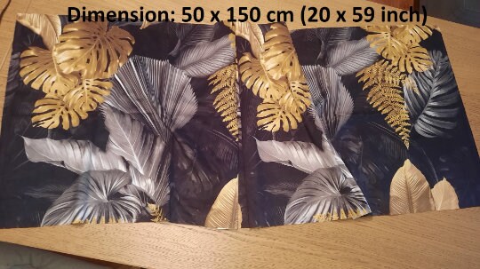 Set of 6 Pieces of Velvet Fabric Remnants With Plant Motifs, Fabrics ...