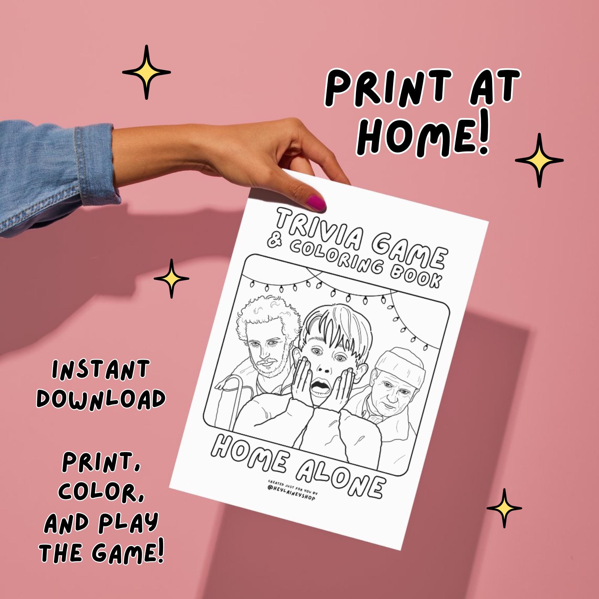 Home Alone Print-at-home Trivia Game | Coloring Book | Funny Printable ...