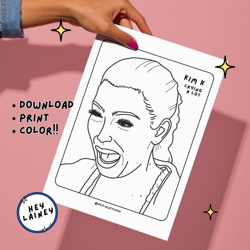 Celebrity Meme Coloring Book: Funny Adult Printable (digital Download ...