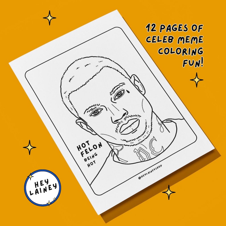 Celebrity Meme Coloring Book | Funny Printable Coloring Pages for ...
