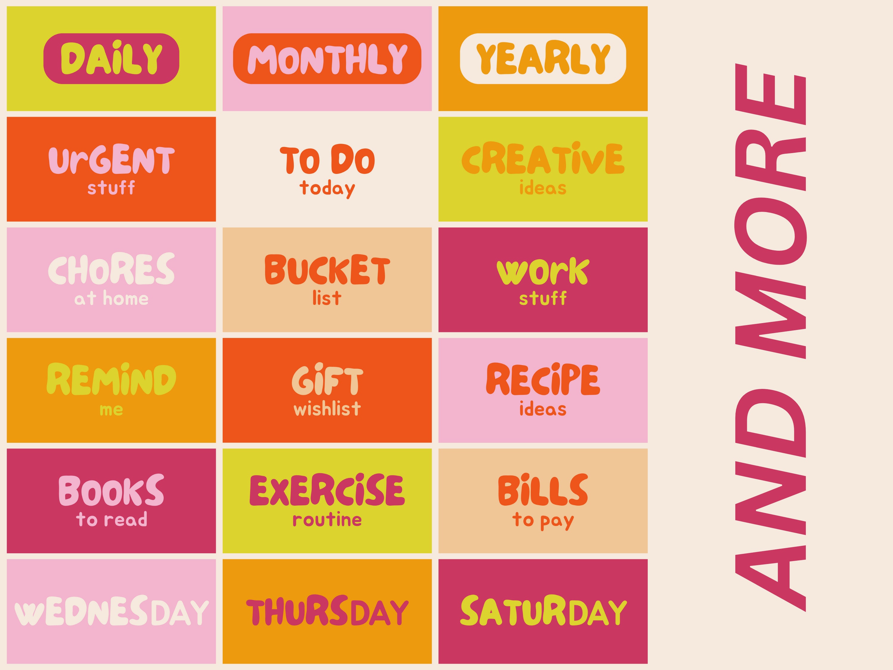 Google Keep Headers | 25 Bright Designs - Etsy