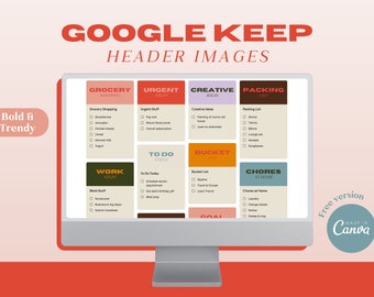 Google Keep Headers | 25 Neutral & Aesthetic Designs - Etsy