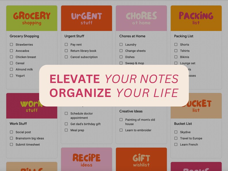 Google Keep Headers | 25 Bright Designs - Etsy