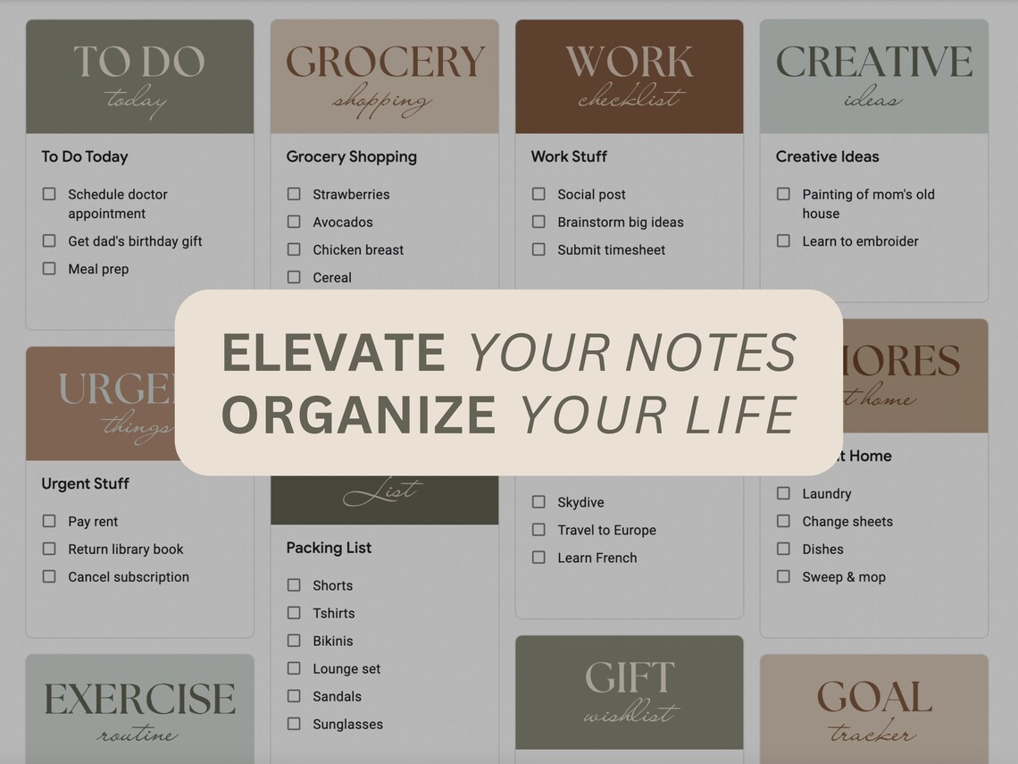 Google Keep Headers | 25 Neutral & Aesthetic Designs - Etsy