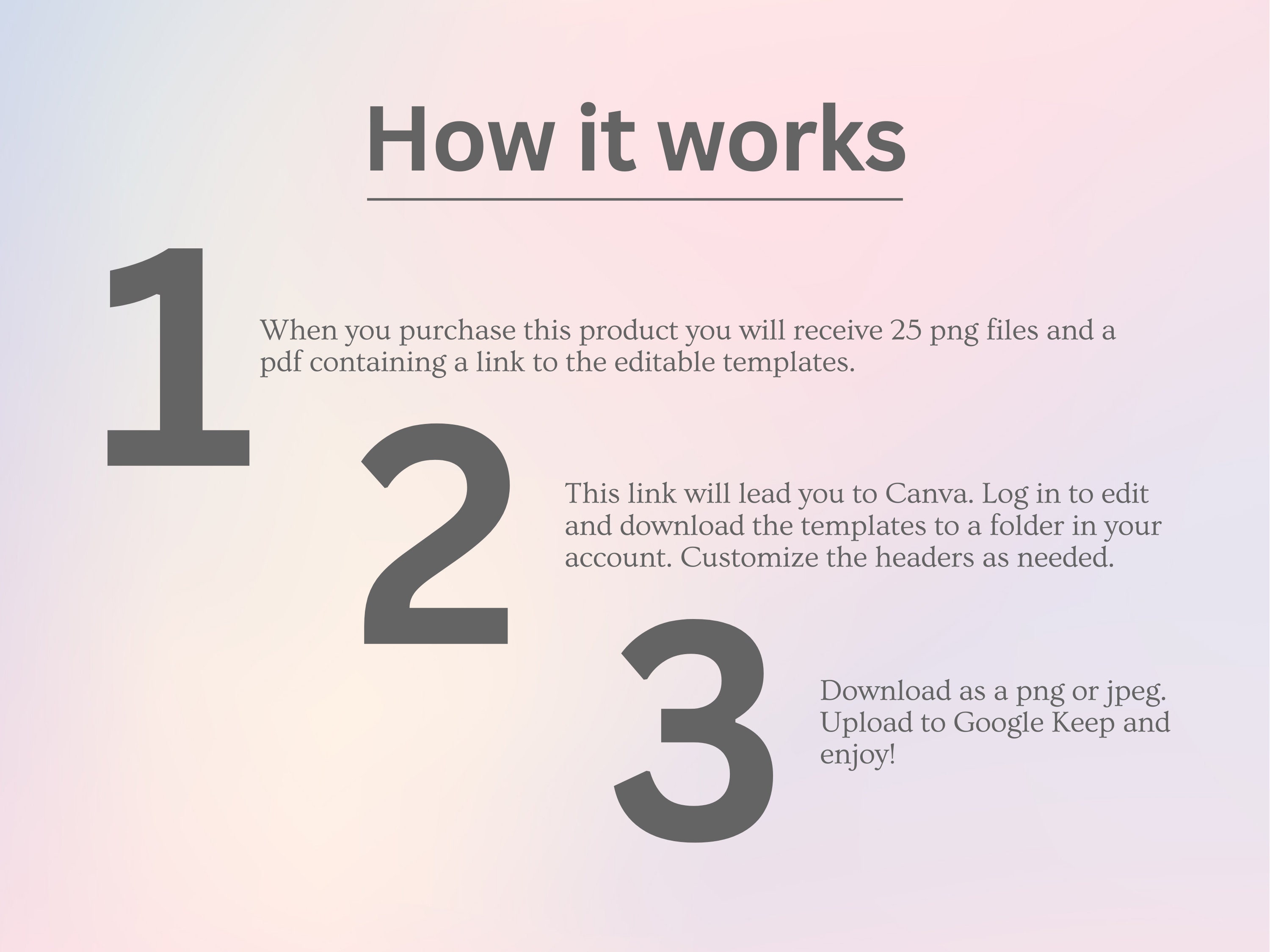 Google Keep Headers | 25 Pastel Designs (digital Download) - Etsy