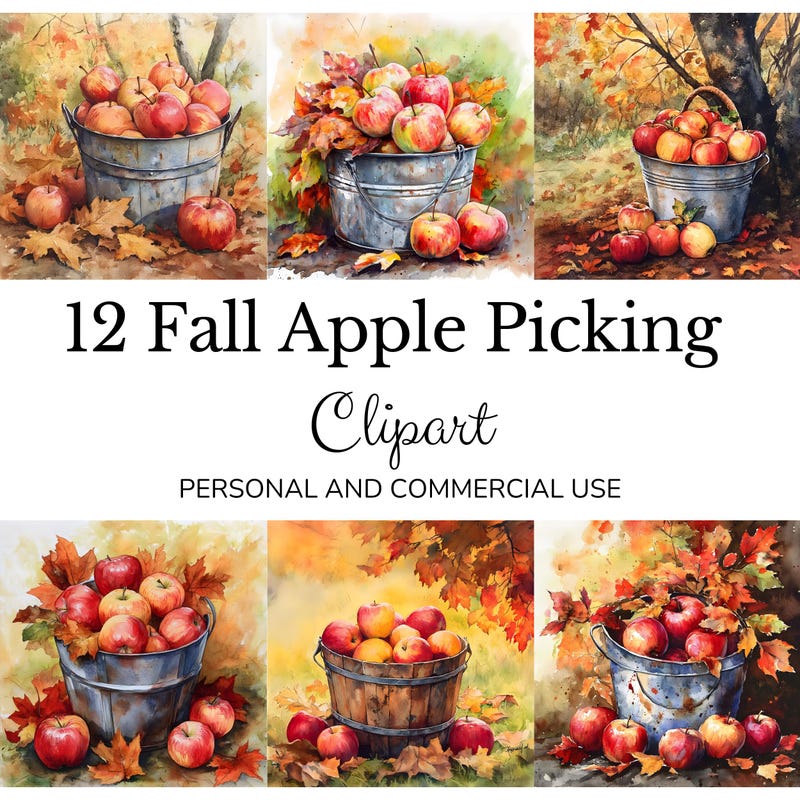 Apple Clipart - Etsy