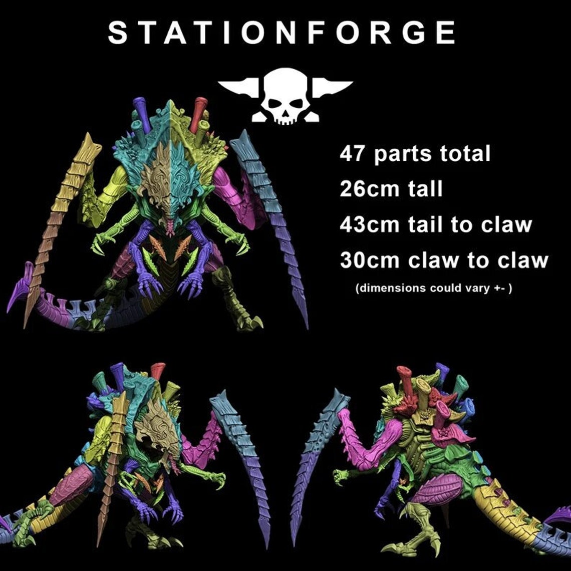 Station Forge Xenarid Queen Monster With Claws 8k Resin - Etsy