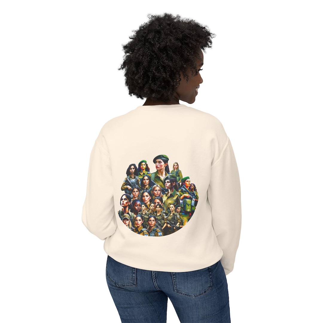 Women of the IDF Israel Defense Forces Unisex Lightweight Crewneck ...