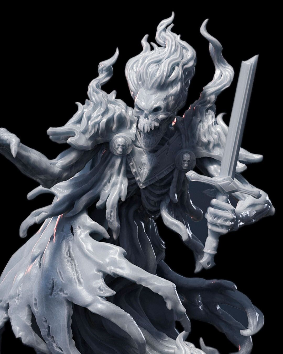 Ghost 2 Monster UNPAINTED Tabletop Scale TTRPG D&D Miniature Dnd - Etsy