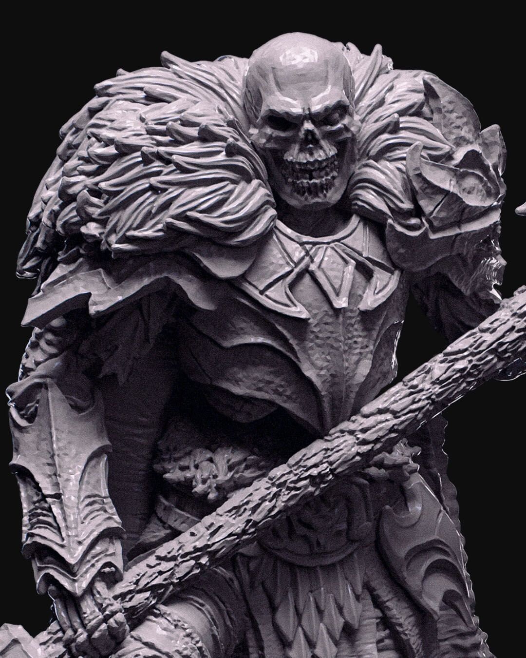 Skeleton Commander | UNPAINTED | Tabletop Scale | TTRPG D&D Miniature ...