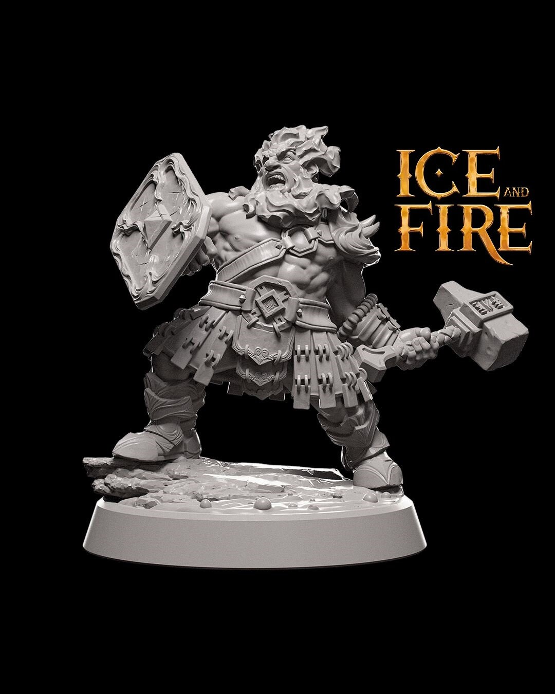 Dwarven Warrior UNPAINTED TTRPG D&D Miniature Dnd - Etsy