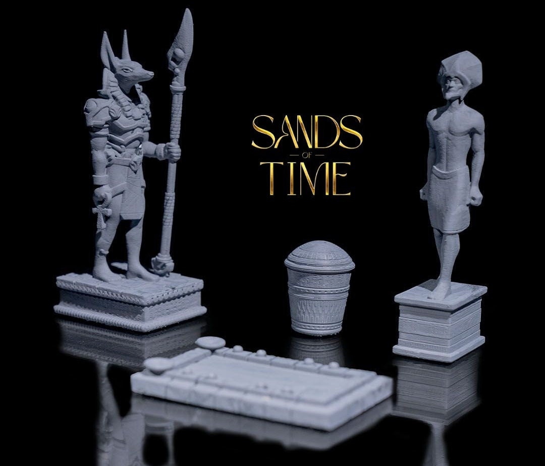 Egyptian Props V1 | UNPAINTED | Tabletop Scale | TTRPG D&D Miniature ...
