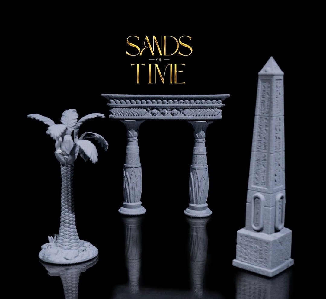Egyptian Props V1 UNPAINTED Tabletop Scale TTRPG D&D Miniature Dnd - Etsy