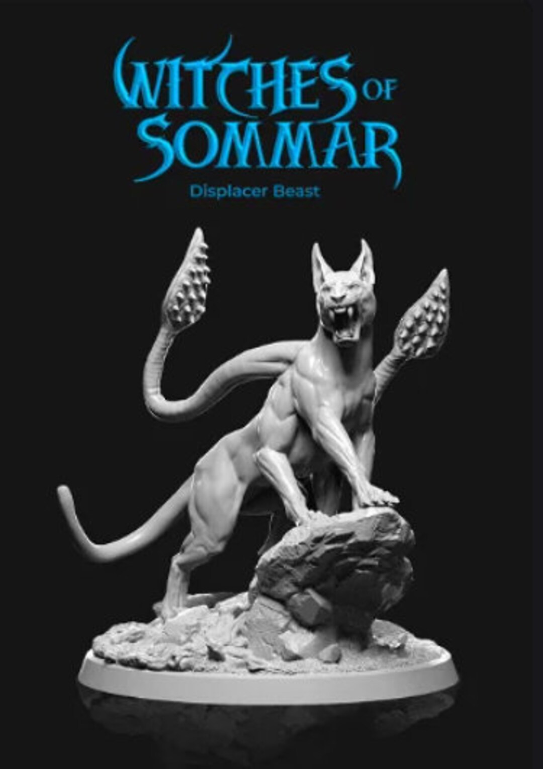 Displacer Beast UNPAINTED Tabletop Scale TTRPG D&D Miniature Dnd - Etsy
