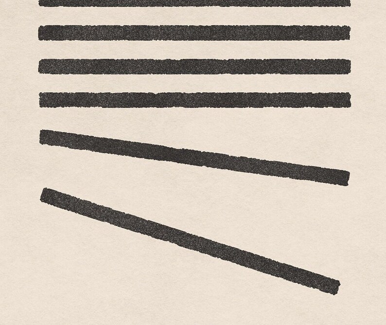 Falling Bars: Entropy Series, Black & Beige Abstract Geometric Wall ...