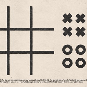 Tic Tac Toe Print, Vintage Art Wall Decor for Office, Library, Game ...