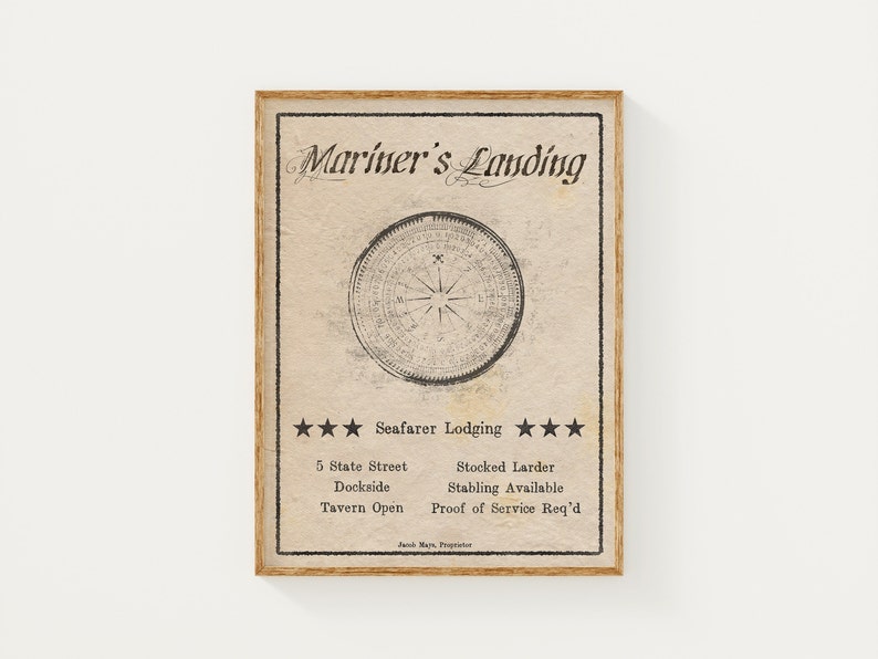 Vintage Colonial Poster, Old Coastal Americana, New England Aged Wall ...