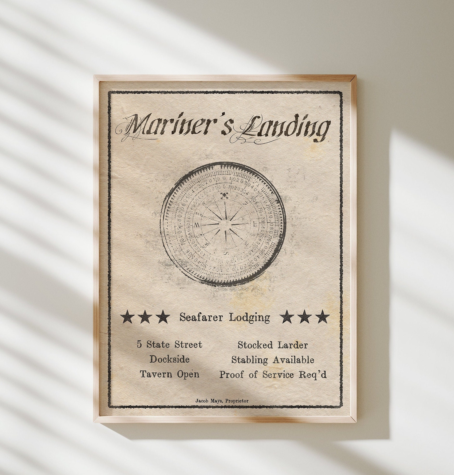 Vintage Colonial Poster, Old Coastal Americana, New England Aged Wall ...