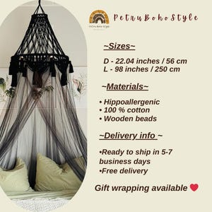 Boho Mosquito Net,boho Decor,bed Canopy, Crib Canopy, Boho Curtains ...