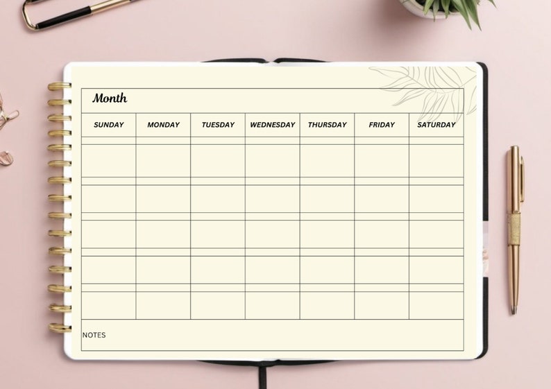 Blank Monthly Planners Bundle - Etsy
