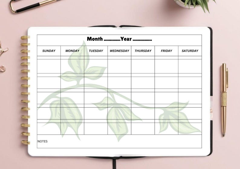 Blank Monthly Planners Bundle - Etsy