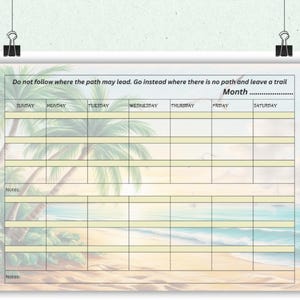 Easy Print Calendar/blank Month Calendar - Etsy
